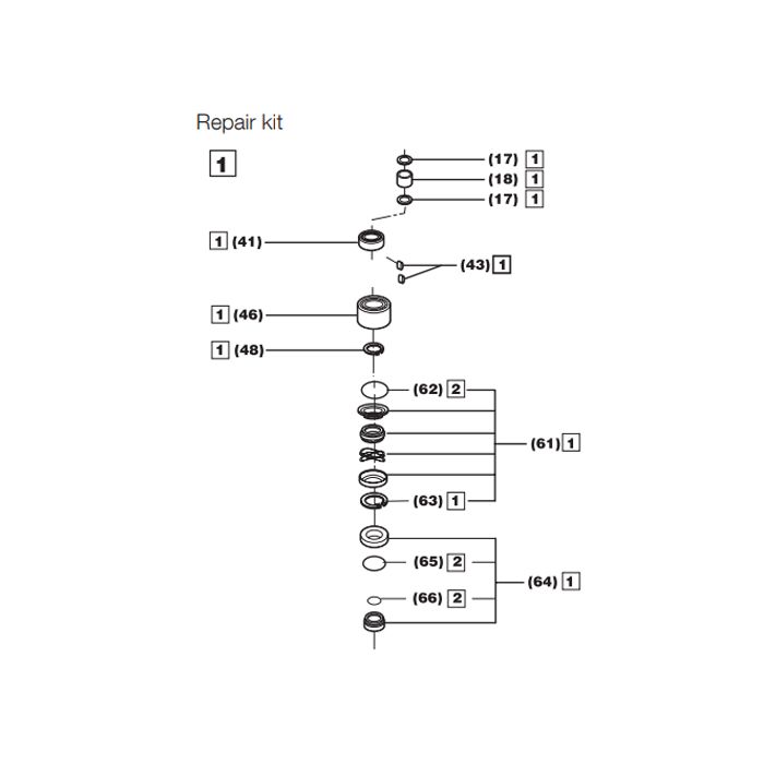 ABS Repair Kit For The J(S) 12 & 15 Pump Ranges