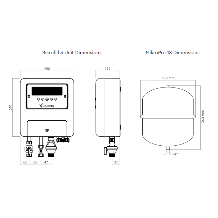 Mikrofill MikroPro 18 Pressurisation Set with 18 ltr Vessel and Service ...