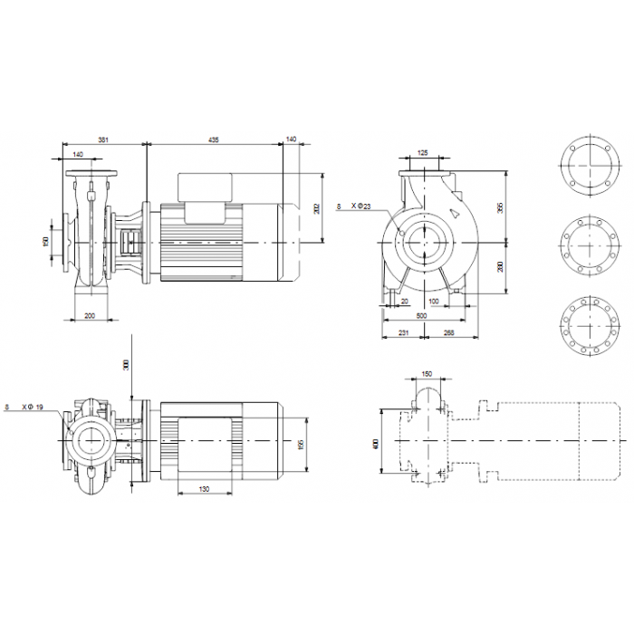 Buy NB 125-315/275 A F A E BQQE Single Stage End Suction 960RPM 5.5kW ...