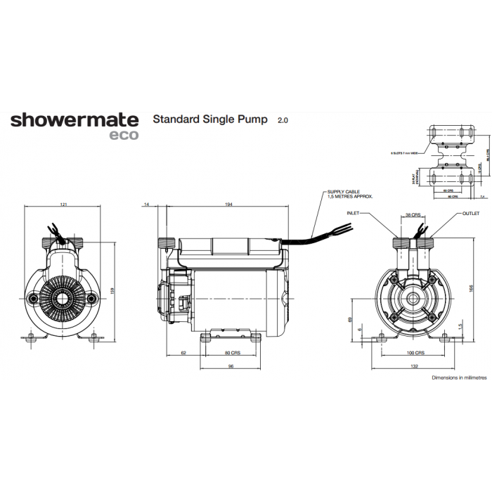 Buy Stuart Turner Showermate Eco S2.0 Bar Positive Head Single Pump ...