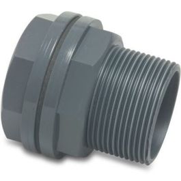 buy VDL Bulkhead fitting PVC-U 63 mm x 2 3/4" glue socket x male thread ...