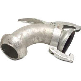 Buy 89mm Female Perrot x Male Perrot Galvanised Steel 90° Quick Coupler ...