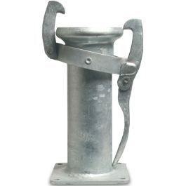 Buy 216mm Female Perrot x 8" Square Perrot Flange Galvanised Steel ...